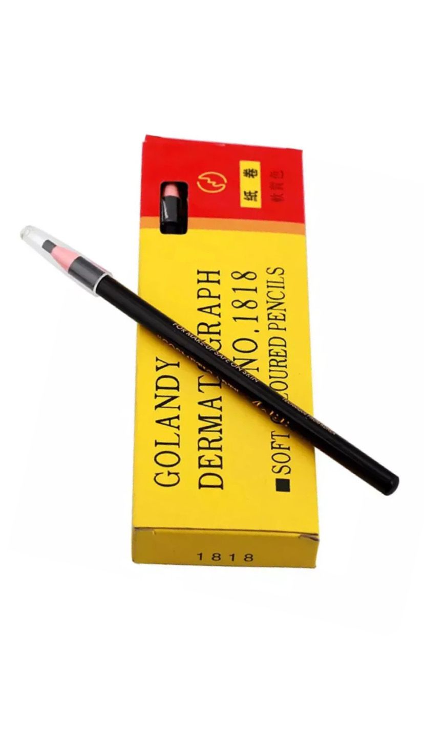 Lápis Dermatográfico Preto 1und Coloured Soft Invila Unhas